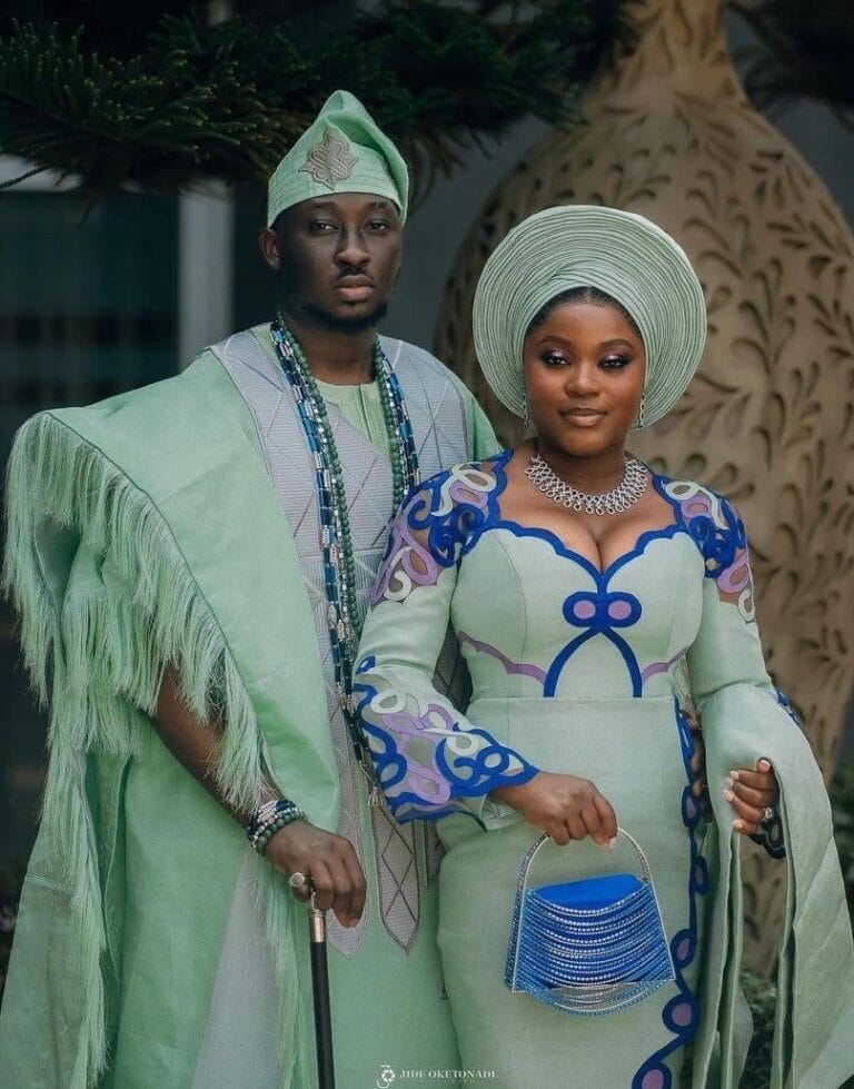 Love in Color: Vibrant Yoruba Wedding Outfit Inspirations for Couples!