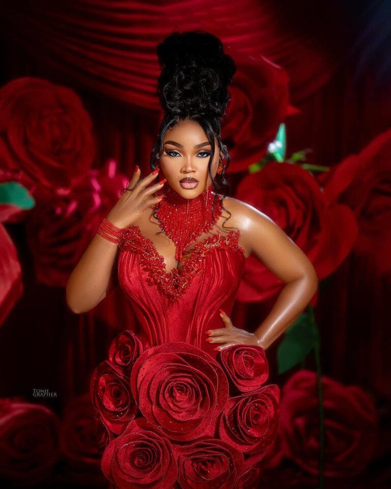 Love in Red? This Mercy Aigbe’s Rose Gown Is a Love Letter to Red ...